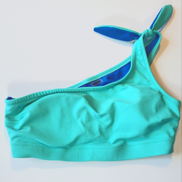 Old Navy Swim Old Navy Teal One Shoulder Bikini Top Size Xs Poshmark